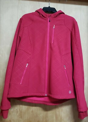 ***Mondetta Pink Full Zip Soft Shell Fleece Lined Jacket W/Hood Size ...