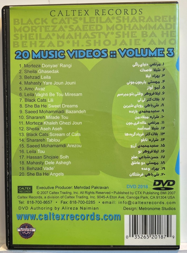 20 Music Videos "Volume 3" (DVD 2007 Caltex) *Rare* *Very Good* | eBay