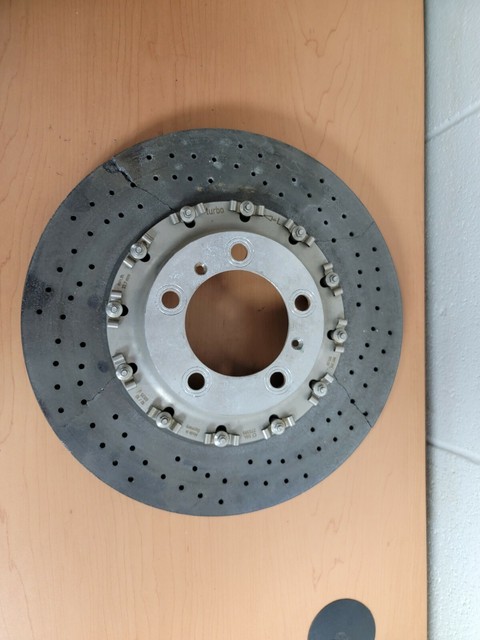 PCCB Porsche 911 \ 997 Turbo Disc Brake Front Left Ceramic 99735103133 ...