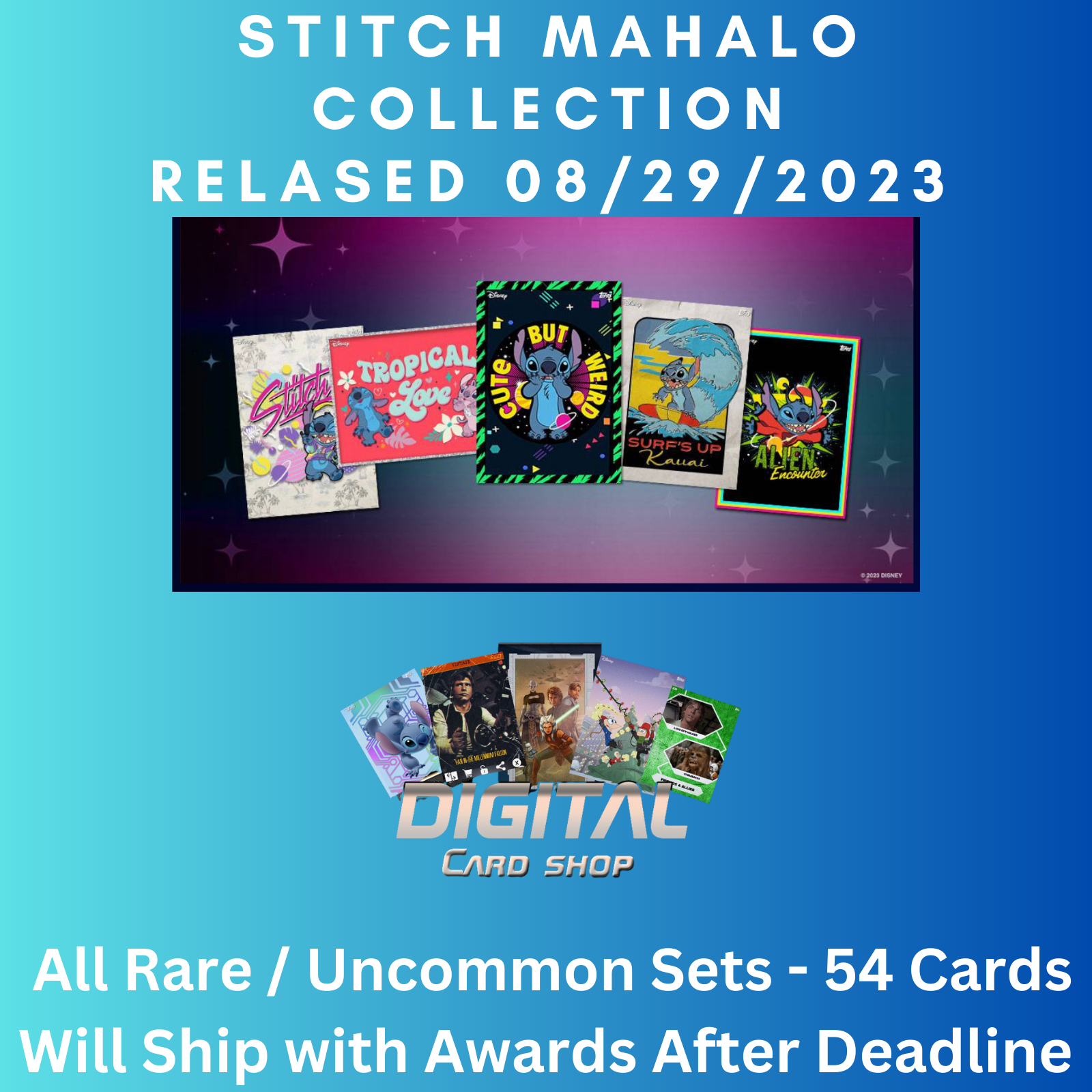 Topps Disney Collect 2023 Stitch Mahalo Collection - All Rare ...