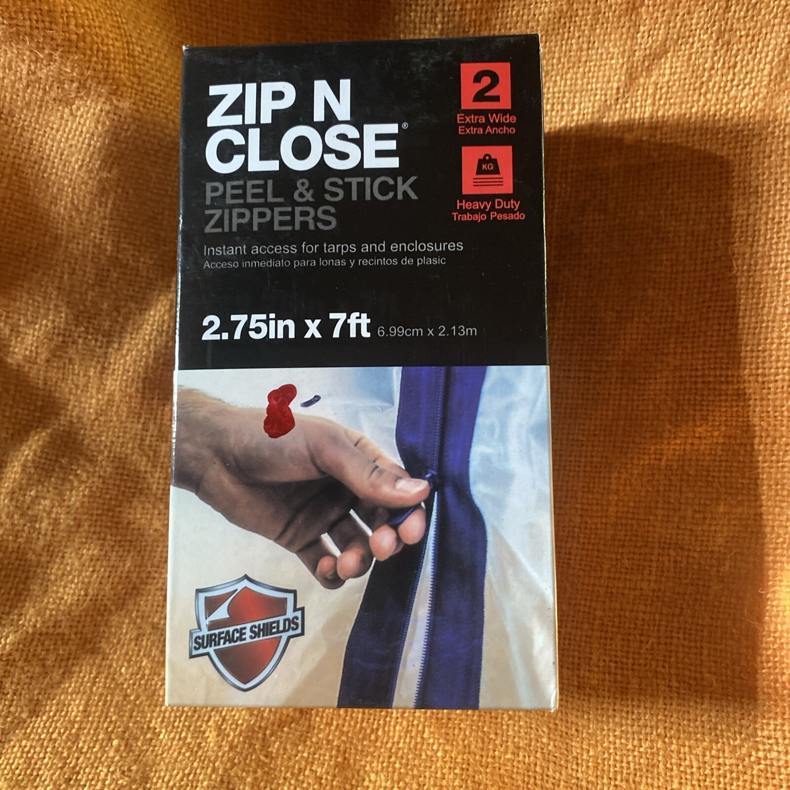 Zip N Close Heavy Duty Peel & Stick Zippers - 2 Count - 2.75" x 7 Feet ...