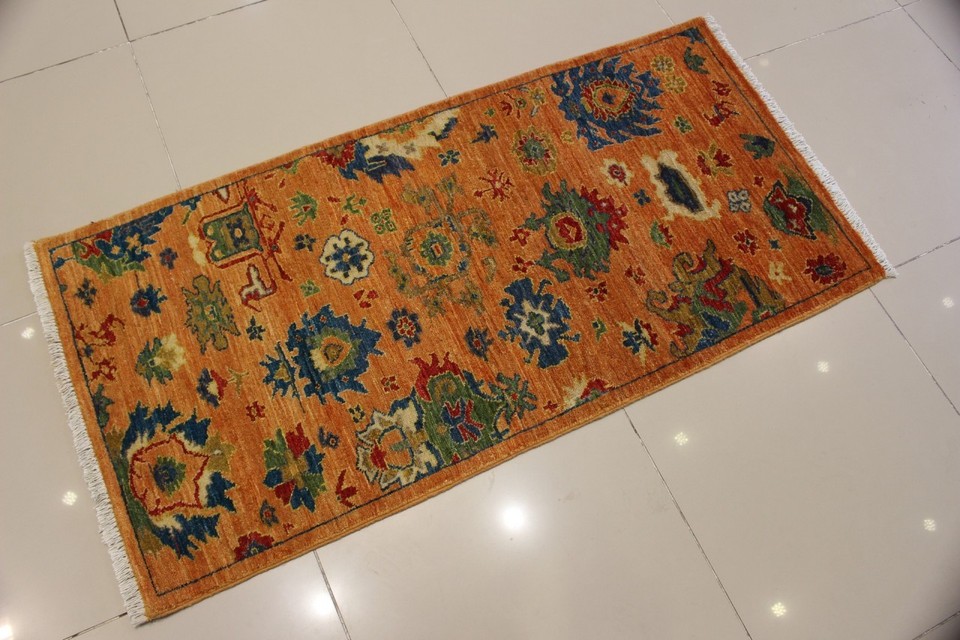 Rugstc 2.5x4 Senneh Chobi Ziegler Orange Rug,Natural dye, Hand-Knotted ...
