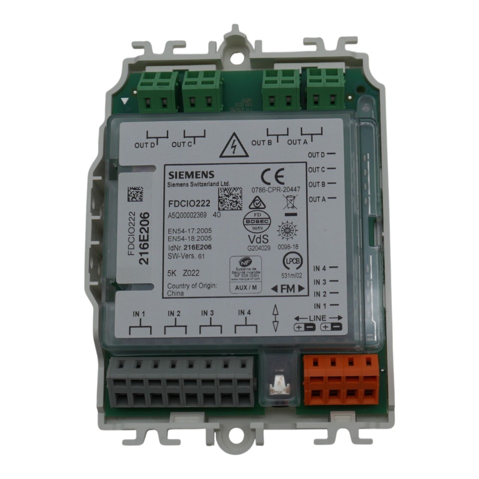 Siemens FDCIO222 SW: 61 In-/Output modul / OUT / Ein-Ausgangsmodul ...