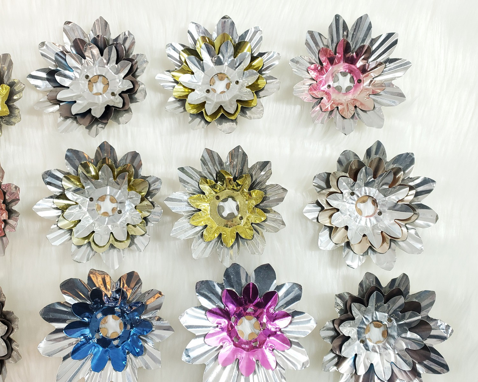 16 Vintage Doubl-Glo Aluminum Foil Christmas Tree Metal Light ...