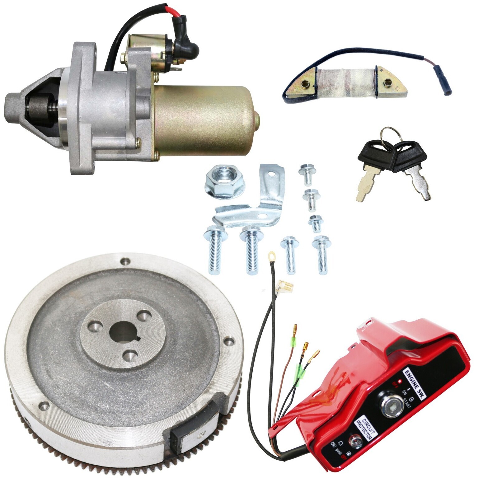 Electric Start Conversion Kit For Most Honda GX340 GX390 Starter Motor ...