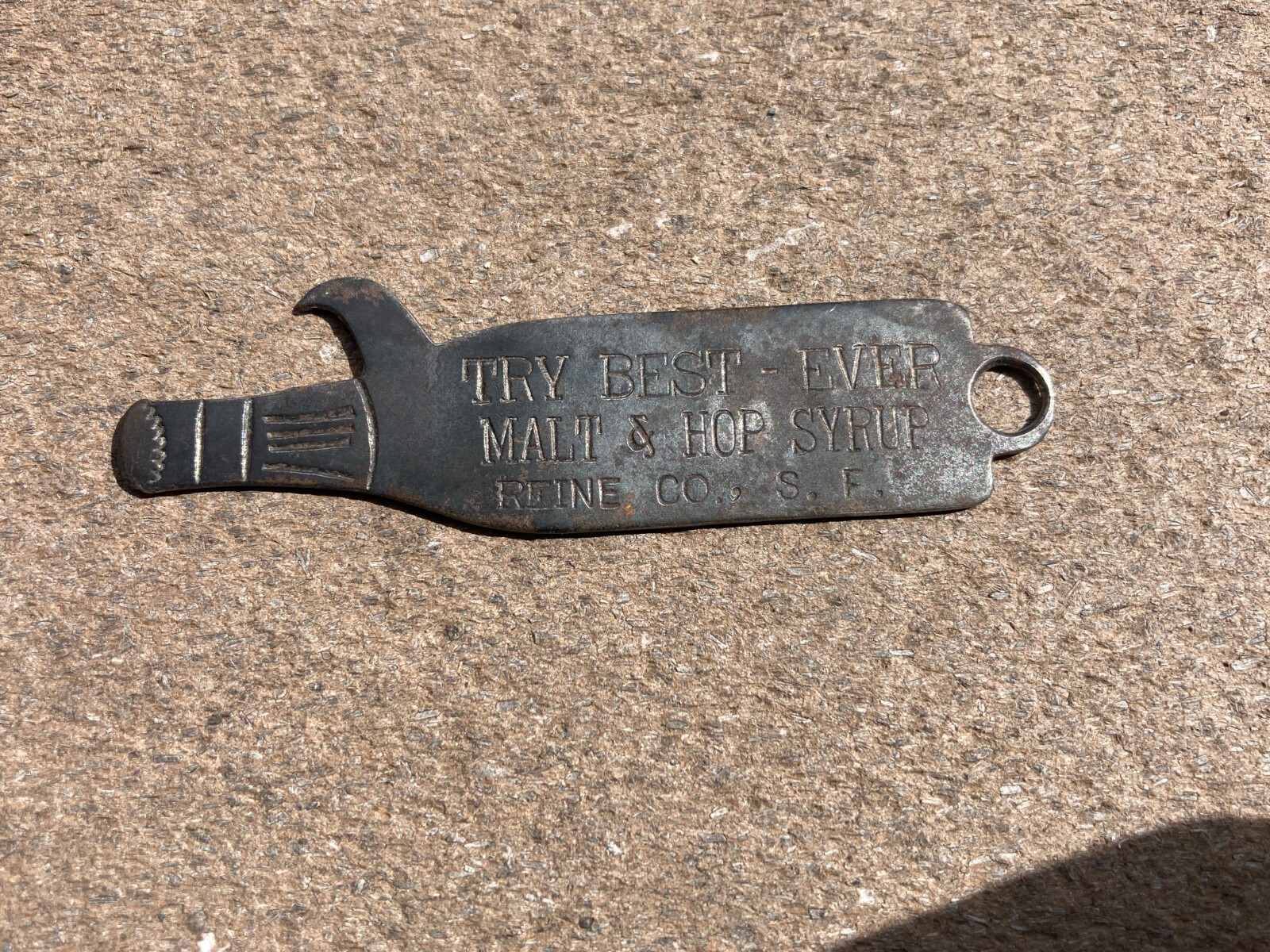 Early San Francisco Malt Hop Syrup Reine Co Bottle Opener | eBay
