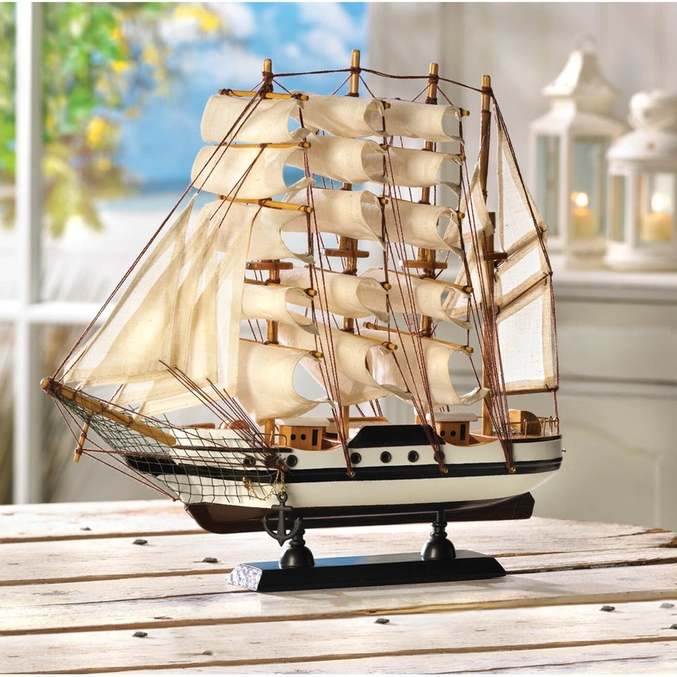 Passat Tall Ship Model Wood Cotton Sails Detailed Statue Shelf Sitter ...