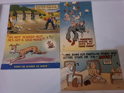 VINTAGE MWM COLOR-LITHO COMEDY POSTCARDS 1930's/1940's | eBay