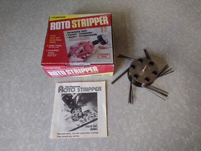 Thompson Roto Stripper Drill Attachment Course Tool Paint Rust Removal ...
