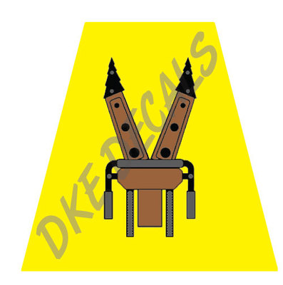 VEHICLE EXTRICATION CERTIFIED HELMET TETS TETRAHEDRONS STICKER YELLOW ...