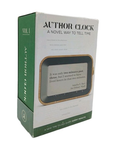 Author Clock: A Novel Way to Tell Time Volume 1 Wood Alarm Clock | eBay