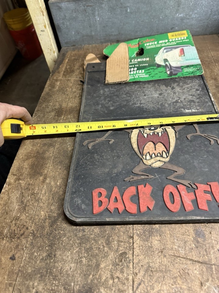 New NOS Tazmanian Devil Taz Back Off Mud Flaps Splash Guards Truck Set ...