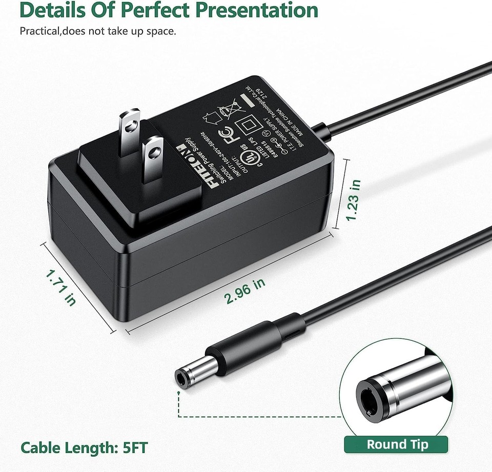 FITE ON AC Adapter Replacement for Geek Aire CF1 CF1SE Rechargeable ...
