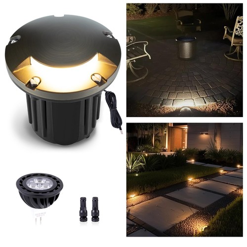 In Ground Well Light - Brass 12V Ip65 Waterproof Outdoor Landscape ...