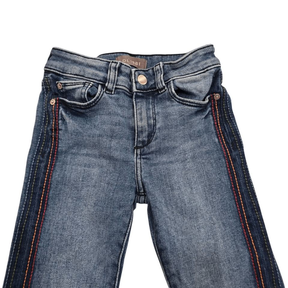 DL1961 Chloe Skinny Jeans Girls 6 Blue Medium Wash Denim Zip Fly Retro ...