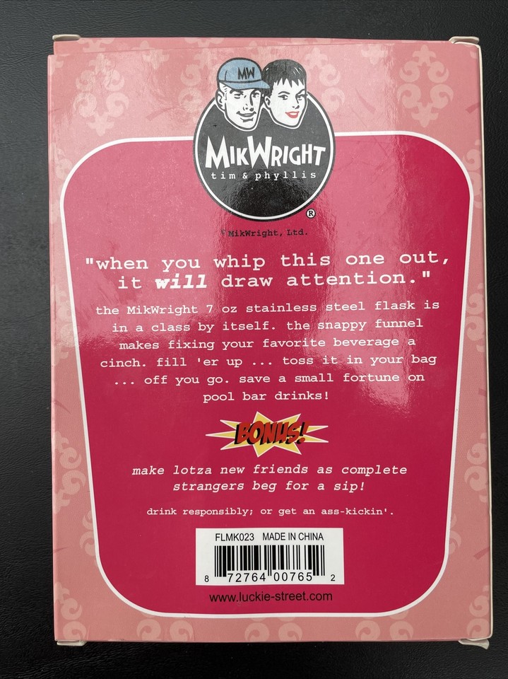 Mik Wright Tim & Phyliss Stainless Steel Flask Set “fix Mommy Another ...