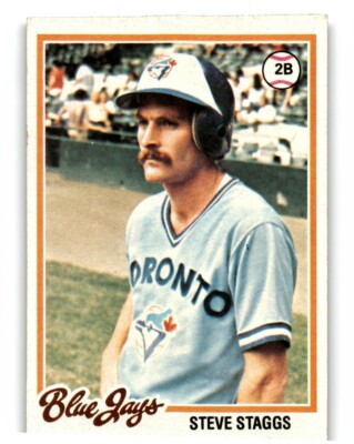 1978 TOPPS STEVE STAGGS RC TORONTO BLUE JAYS #521 | eBay