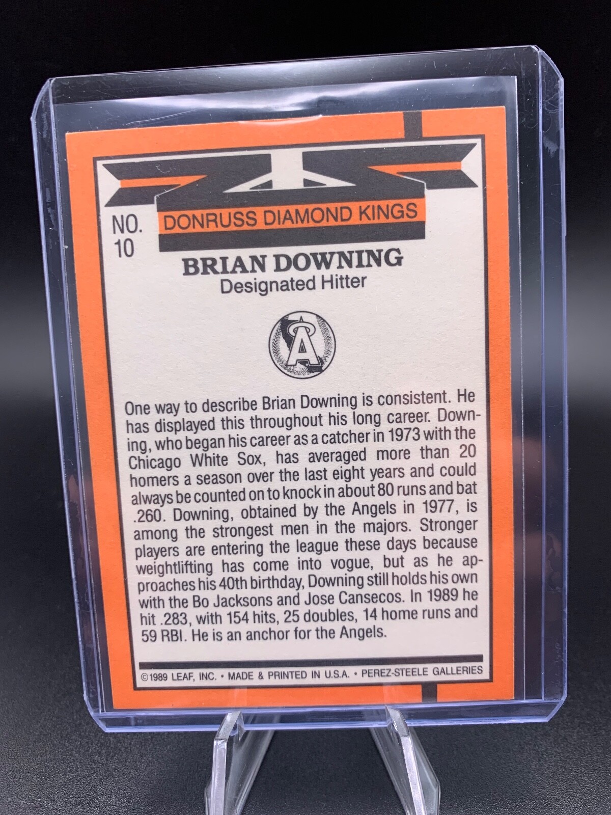 1989 Donruss Diamond Kings Brian Downing #10 (ERROR CARD) | eBay