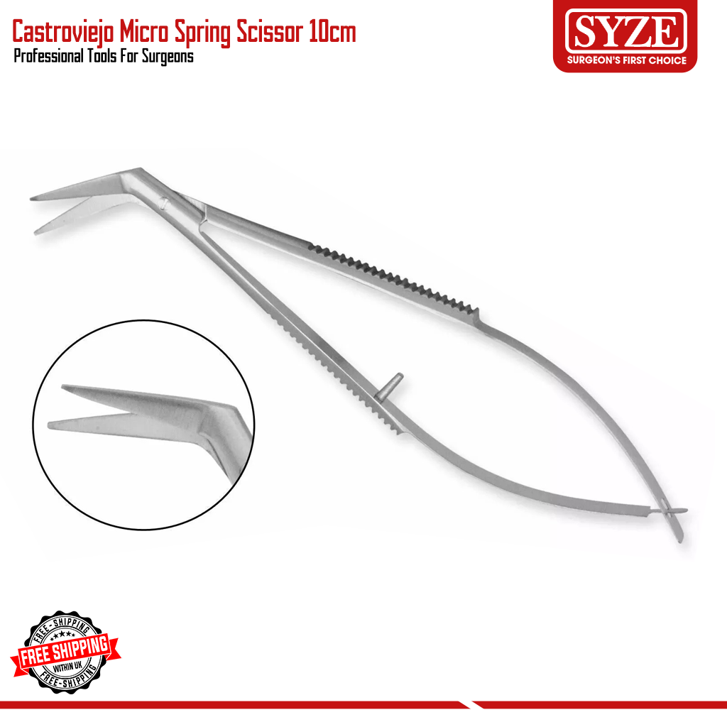 Castroviejo Micro Spring Surgical Scissors Medical Starbismus Scissors Dental CE | eBay UK