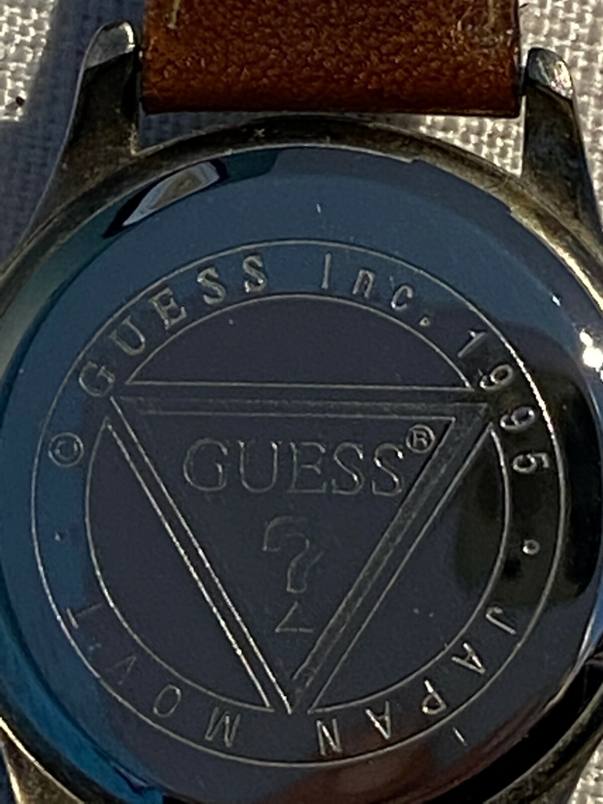 Vintage 1995 Guess Watch with Brown Leather Band | eBay