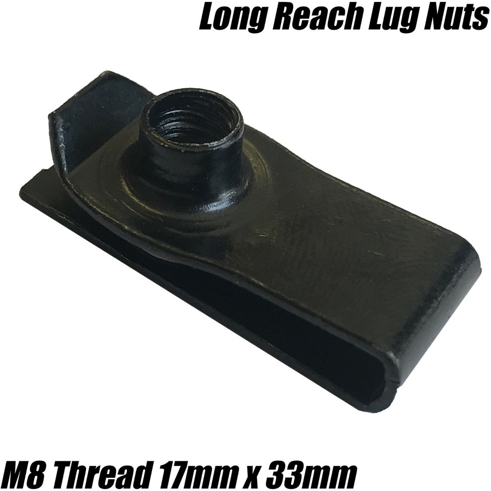 M8 LONG REACH CHIMNEY U NUT LUG NUTS SPEED SPIRE CAPTIVE CLIPS THREADED ...