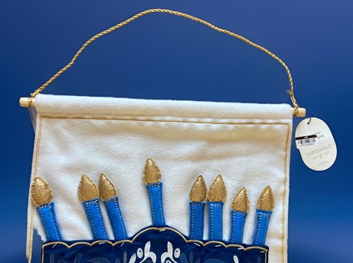 8 Days of Hanukkah Interactive Wall Hanging Menorah Candle Threshold ...