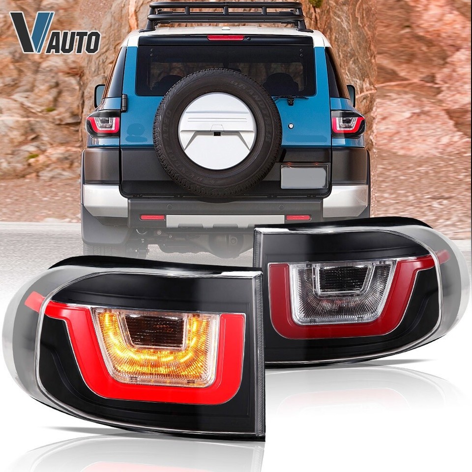 2PCS Tail Lights For Toyota FJ Cruiser LED 2007-2015 Rear Lamps Plug ...