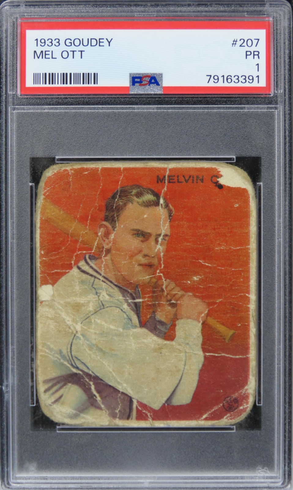 1933 Goudey Big League Chewing Gum - R319 #207 Mel Ott for sale online ...