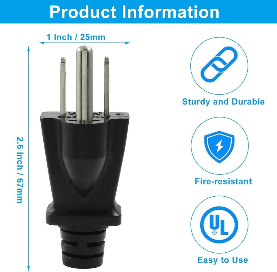 2 Pack Generator Grounding Plug, Neutral Ground Bonding Plug for ...