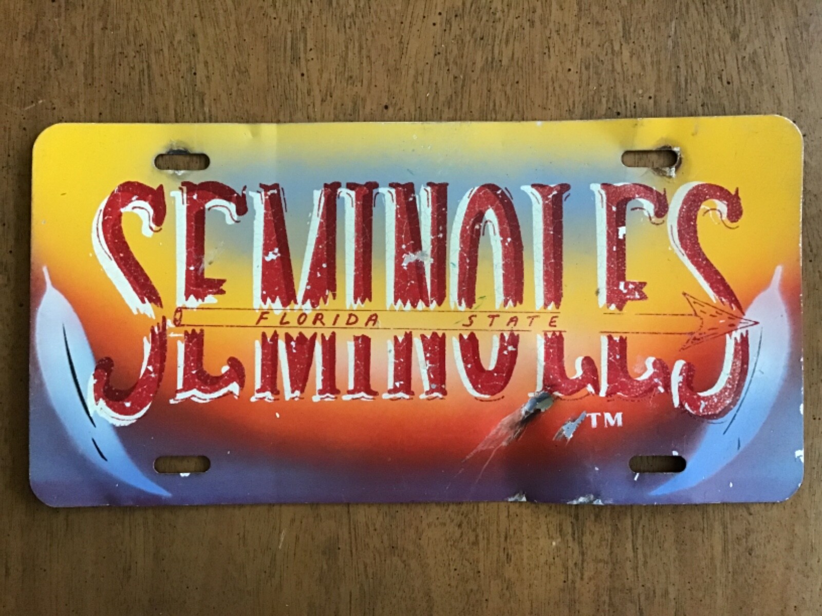 Florida State Seminoles License Plate Tag Front Booster Vintage | eBay