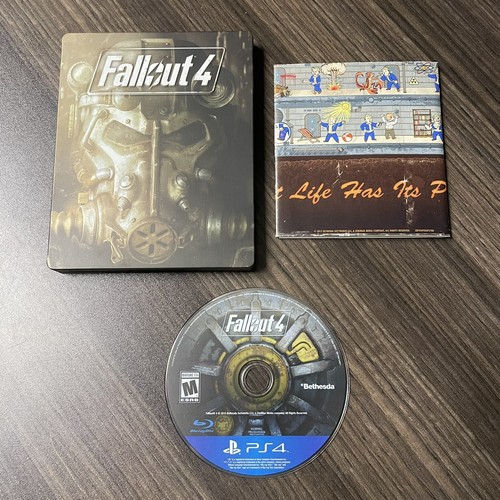Fallout 4 PlayStation 4 PS4 Disc + Steelbook Case + Poster 93155170414 ...
