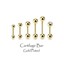 Gold Plated Labret Tragus Cartilage Lip Bar Horseshoe CBR Piercing Ear ...