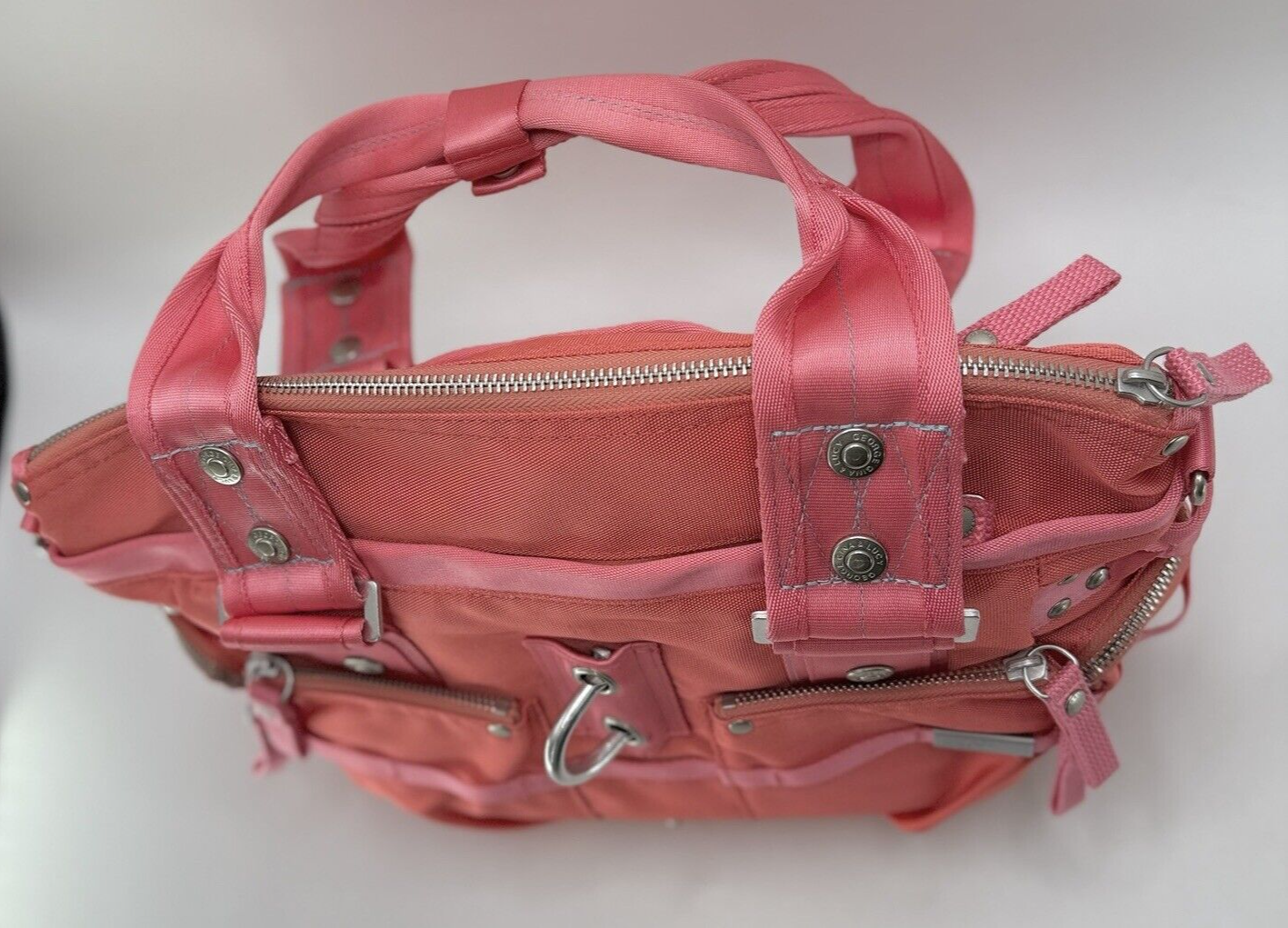 GGL George Gina Lucy Pink Multi Pocket Cargo Handbag, Missing Belt Clip ...