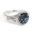0.79ct Treated Blue White Diamond Round Ring 925 Sterling Silver | eBay