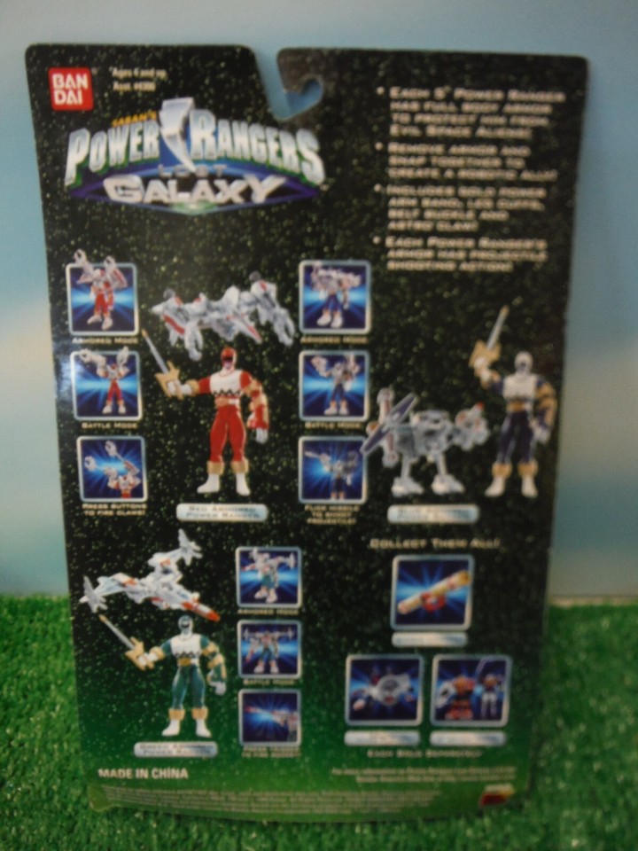 BAN DAI SABAN'S POWER RANGERS LOST GALAXY BLUE ARMORED FIGURE #4313 ...