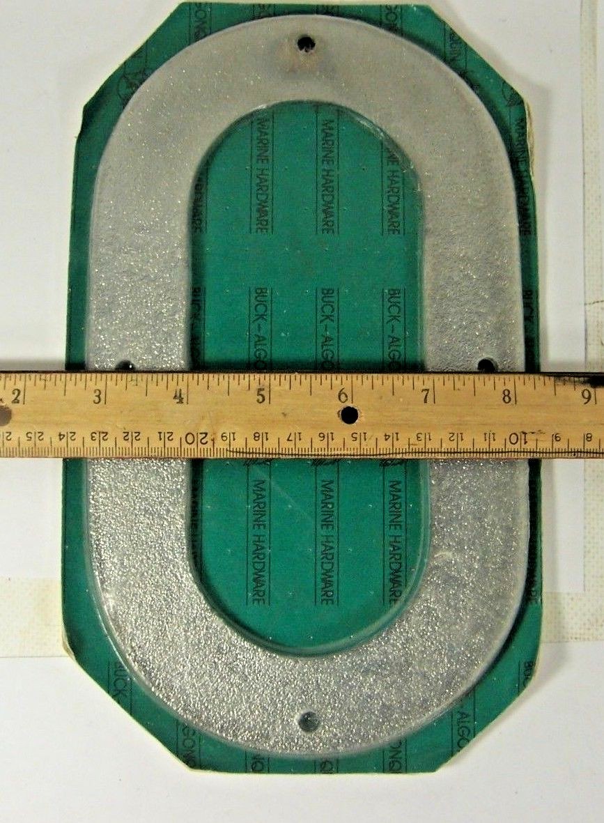 HBP-3 Backing Plate Buck Algonquin 9-3/8" x 5-1/2" Chrome over Bronze ...