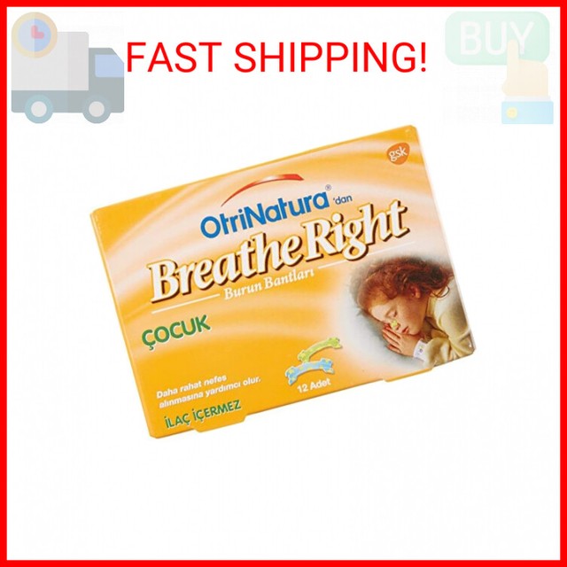 60 Breathe Right Kids 5 Boxes of 12 Nasal Strips Relieves Congestion ...