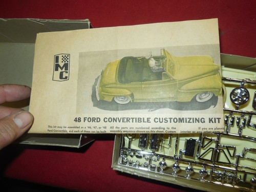 Vintage IMC '48 Ford Convertible 1:25 Scale Model Kit pre-owned open ...
