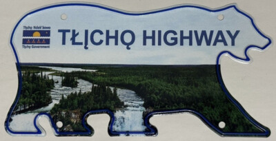 NORTHWEST TERRITORIES Tlicho Highway Souvenir Bear Canada License Plate ...