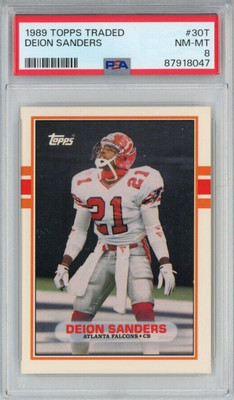 1989 Topps Traded Deion Sanders #30T Rookie RC Football Card PSA | eBay