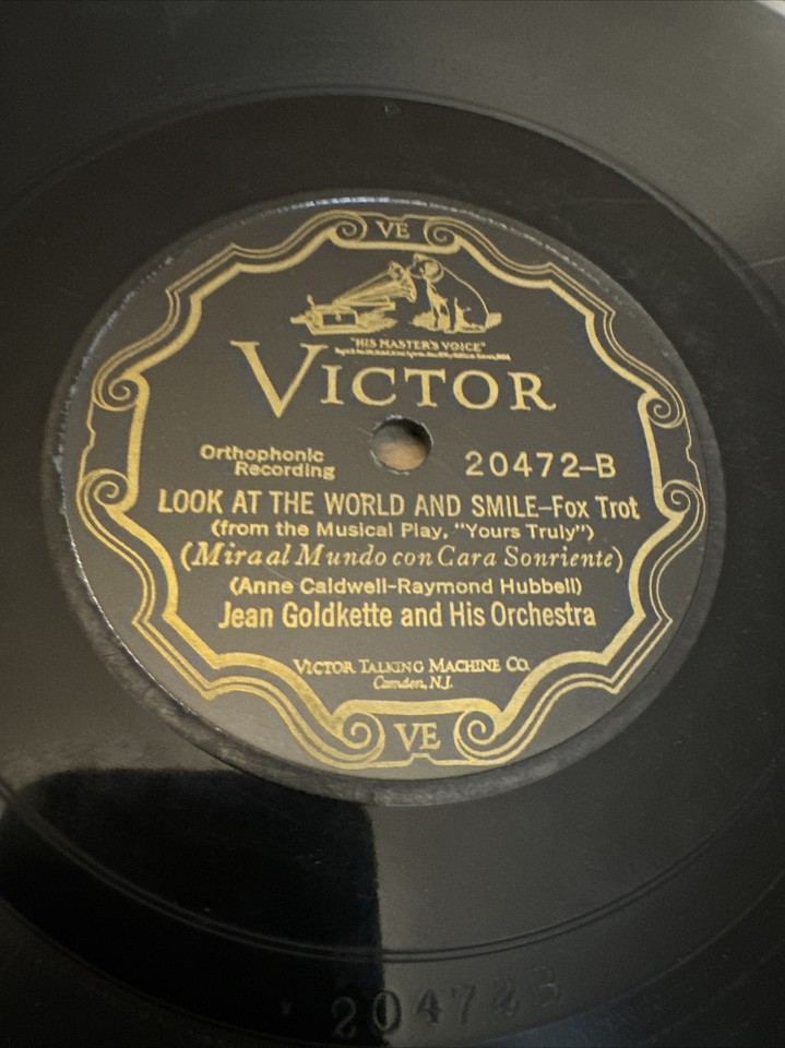 Victor 78 RPM George Olsen / Jean Goldkette - Somebody Else 20472 V+ ...