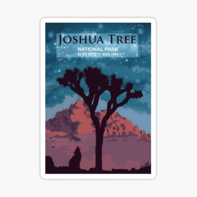 Travel California Joshua Tree National Park USA Destination Vinyl Decal ...
