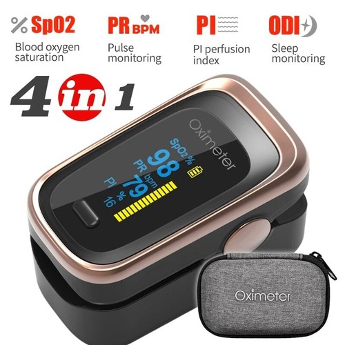 KIUZOU Finger Pulse Oximeter OLED SPO2 PR PI RR Heart Rate Monitor ...