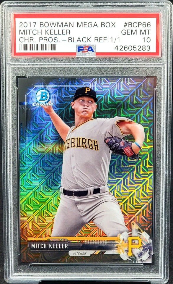 2017 Chrome SUPERFRACTOR BLACK REFRACTOR ~ MITCH KELLER RC True 1/1 PSA ...