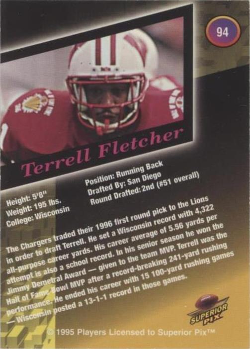1995 Superior Pix Terrell Fletcher #94 for sale | eBay
