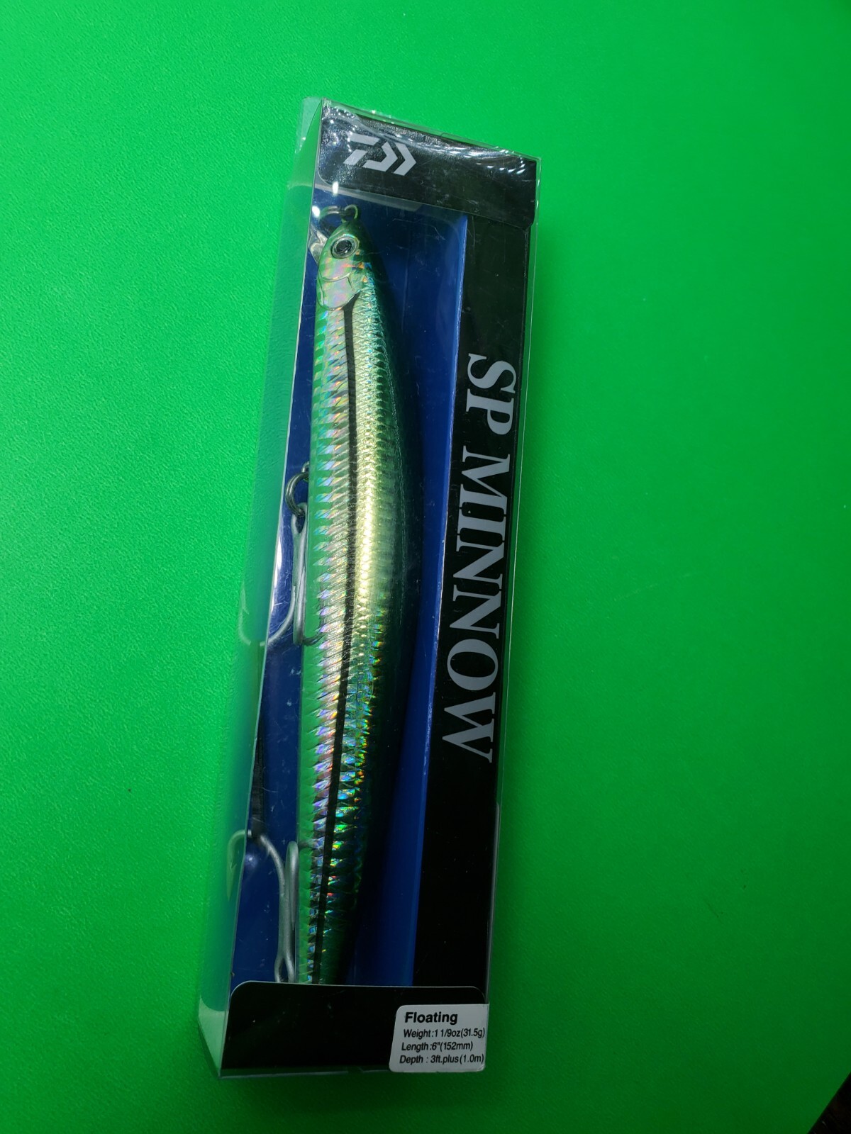 Daiwa Salt Pro SP Minnow 15f Laser Green Shiner 6" Lure DSPM15F13 ...