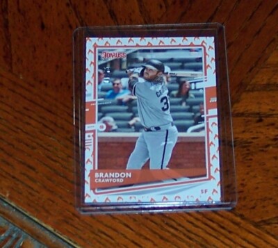 Brandon Crawford On Fire Emoji Parallel 2020 Donruss # 189 4/75 GIANTS ...