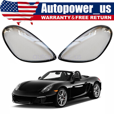 1pair Headlight Lens Cover For 2014-2016 Porsche Boxster Cayman 981 | eBay