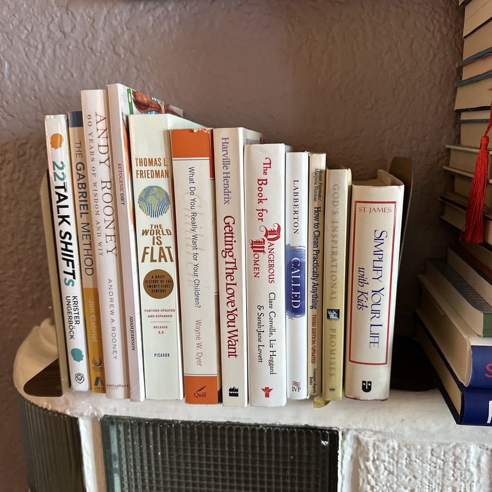 WHITE Book Stack Lot 12 Decorative Instant Library Staging Shelf Decor ...