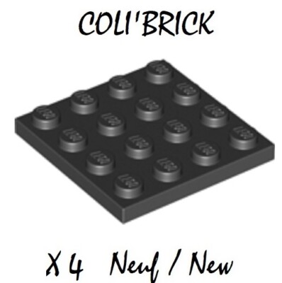 Lego 3031 - 4x Plaque / Plate 4x4 - Noir / Black - NEUF NEW | eBay
